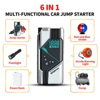China Smart Digital Portable 1000A Peak Current Jump Starter and 150 PSI Max Pressure Tire Inflator with 6400mAh Battery for sale