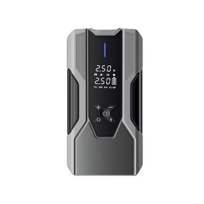 China Portable Rechargeable Car Jump Starter with 150PSI Max Tire Inflator 6400mAh Battery and LED Light for sale