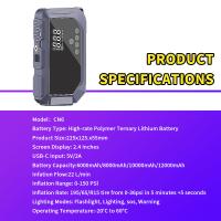 China Powerful 1000A Car Jump Starter with 150PSI Air Compressor , 6 in 1 Emergency Booster Pack for All 12V Vehicles for sale
