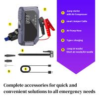 China Powerful 1000A Car Jump Starter with 150PSI Air Compressor , 6 in 1 Emergency Booster Pack for All 12V Vehicles for sale
