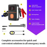 China 6-in-1 Jump Starter with 150 PSI Air Pump and 2400A Peak Current for Cars and Trucks for sale