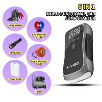 China Smart Jump Starter 12000mAh with 150PSI Air Pump 80W Air Compressor 6-in-1 Emergency Car Battery Starter Type-C Charging LED Flashlight SOS Light for 12V Vehicles for sale