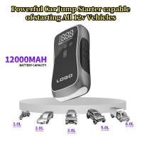 China Smart Jump Starter 12000mAh with 150PSI Air Pump 80W Air Compressor 6-in-1 Emergency Car Battery Starter Type-C Charging LED Flashlight SOS Light for 12V Vehicles for sale