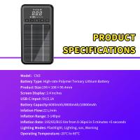 China Multi-Function Car Jump Starter with Air Compressor, 1000A Peak, 140PSI Air Pump, 12000mAh Portable Power Bank, LED Flashlight, SOS Light for 12V Vehicles for sale