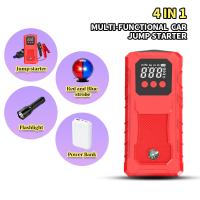 China 4-in-1 Emergency Jump Starter with Air Compressor, 8000mAh Power Bank, 500A Peak, 12V Car Battery Booster, Flashlight & Strobe Light for Vehicle Tire Inflation & Outdoor Use for sale