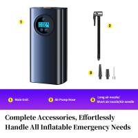 China 1500mAh Wireless Digital Tire Inflator Electric Car Air Compressor with Rechargeable Battery and SOS Light for sale