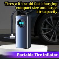 China 1500mAh Wireless Digital Tire Inflator Electric Car Air Compressor with Rechargeable Battery and SOS Light for sale