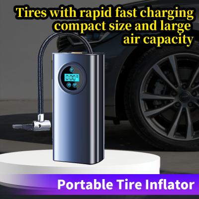 China 1500mAh Wireless Digital Tire Inflator Electric Car Air Compressor with Rechargeable Battery and SOS Light for sale