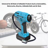 China 21V Cordless Tire Inflator Portable Air Compressor 0-150 PSI With LCD Display for Car Bike Ball Air Mattress 3 Nozzles Type-C Charging for sale