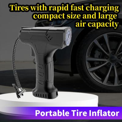 China Smart Portable Tire Inflator with 150 PSI Auto Stop Function and LED Lighting for Cars and Bikes for sale