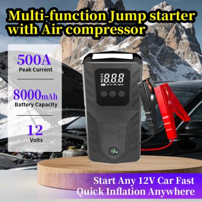 China Multi-Function Jump Starter with 500A Peak and 8000mAh Portable Power Bank for Cars for sale