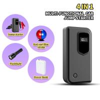China 6400mAh 400A Peak Jump Starter with Built-In Air Compressor and Emergency Light for Car Battery Boosting for sale