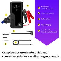 China 6400mAh High-Density Lithium Polymer 4-in-1 Multi-Function Jump Starter with 600A Peak Current and Portable Power Hub for sale