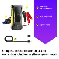 China Multi-Function Car Jump Starter with 600A Start Current 14000mAh Battery Capacity and Built-in Air Compressor for Emergency Vehicle Starting for sale