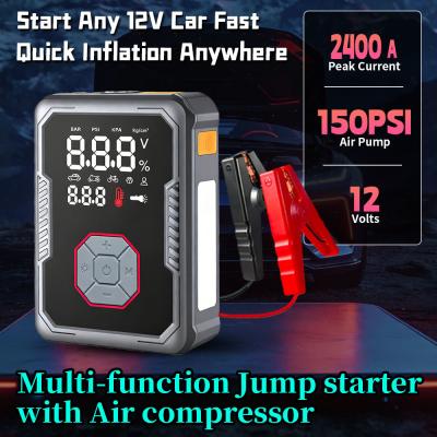 China 6-in-1 Functionality Jump Starter with 2400A Peak Current and 16000mAh Battery Capacity for Cars and Trucks for sale