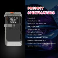 China 8000mAh 6-in-1 Jump Starter with 150 PSI Air Compressor and Emergency Lights for Car Battery Boosting for sale