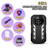 China 8000mAh 12V Portable Car Jump Starter with Integrated Tire Inflator and Air Compressor Kit for sale