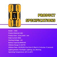 China 8000mAh Vehicle Emergency Jump Starter with Auto Power Cut Power Bank and Motorcycle Tire Inflator for sale