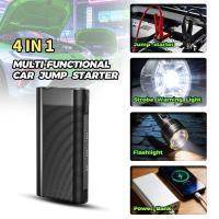 China Digital Car Jump Starter with 6000mAh–8000mAh High-Rate Polymer Battery Supports Up to 6.0L Engines and Integrated Air Pump for sale