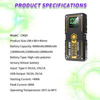 China Intelligent 16000mAh Multi Functional Jump Starter with 600A Peak Current and 12V Output for Gasoline and Diesel Engines for sale