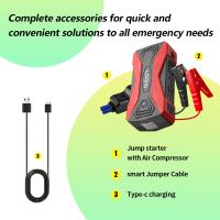 China All-in-One 12V Auto Start System with Tire Inflator, 500A Peak Boost and Emergency Lighting for sale