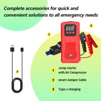 China 12V Compact Car Jump Starter Power Bank 500A Emergency Battery Booster with LED Flashlight for sale