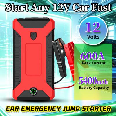 China 4-in-1 Compact Car Jump Starter Power Bank 600A Peak 12V Emergency Booster with LED Flashlight for sale