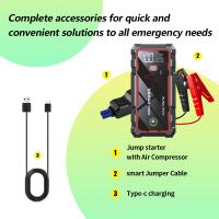 China 6400mAh 12V Car Emergency Jump Starter with 600A Peak Current for Fast Vehicle Starting for sale