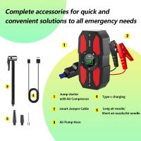 China 600A Peak Current 12V Multi Functional Jump Starter with 150PSI Air Compressor and Digital Display for sale