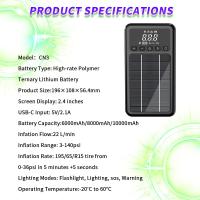 China Solar 1000A Peak Current Multi-Function Jump Starter with 150PSI Air Compressor and High-Rate Polymer Ternary Lithium Battery for sale