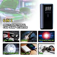 China Portable 12V Jump Starter with 1000A Peak Current 150PSI Air Compressor and LED Emergency Light Power Bank for sale