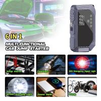 China Portable Multi-Purpose Jump Starter with 1000A Peak Current 150PSI Digital Air Compressor and High-Rate Polymer Lithium Battery for sale