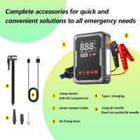 China 2400A Peak Current Multi Functional Jump Starter with 150 PSI Air Compressor and 8000mAh Battery Capacity for sale