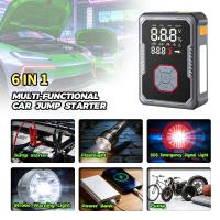 China Upgraded 2025 2400A Peak Current Multi Functional Jump Starter Pack With Built-In Tire Inflator And 3.2 Inch LCD Screen for sale
