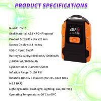 China Heavy-Duty 20000mAh Jump Starter With 150 PSI Air Pump And 3000A Peak Current For Emergency Vehicle Charging for sale