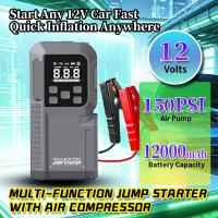 China Multi Functional Jump Starter with 1000A Peak Current 150PSI Air Compressor and 8000mAh Battery Capacity for sale