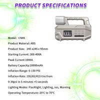 China 10000mAh Multi Functional Jump Starter with 150PSI Air Pump and Power Bank for Emergency Vehicle Charging for sale