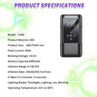 China 600A Peak Current Jump Starter with 150PSI Air Compressor and 6400mAh Battery Portable Power Bank for sale