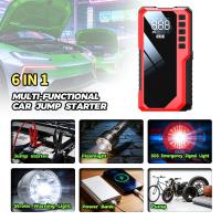 China Compact 12V Jump Starter with 6400mAh / 8000mAh Battery Built-in Air Pump and 300A Starting Current for Emergency Vehicle Boosting for sale