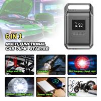 China 12V 8000mAh Portable Jump Starter with Tire Inflator and Power Bank for Emergency Vehicle Assistance for sale