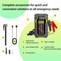 China 8000mAh 12V Multi Functional Jump Starter with Built-In Tire Pump and 600A Peak Current for sale