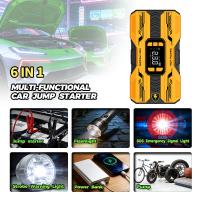 China 8000mAh Multi Functional Jump Starter with 150 PSI Air Compressor and 600A Peak Current for Emergency Vehicle Starting for sale