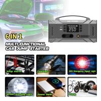China 10000mAh 1000A Peak Current Jump Starter Power Station with 150 PSI Air Compressor for Emergency Vehicle Starting for sale