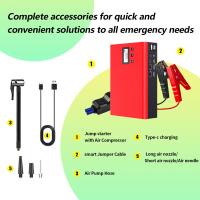 China 12000mAh 12V Car Battery Booster with 500A Starting Current and 150PSI Air Compressor for sale