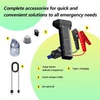 China 14.8V 6000mAh Multi Functional Jump Starter with Tire Inflation & Vacuum Cleaning for Gasoline and Diesel Engines for sale