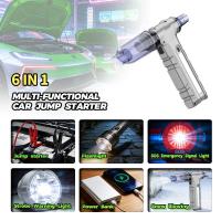 China 8000mAh Multi Functional Jump Starter with Built-In Air Inflator and Handheld Vacuum for Emergency Vehicle Charging for sale