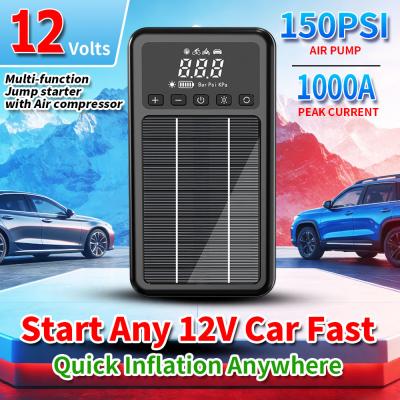 China Portable 24V Car Battery Booster with 1000A Peak Current, 150PSI Smart Tire Inflator and PD45W Two-Way Fast Charging for sale