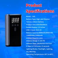 China 1000A Emergency Vehicle Jump Starter with Integrated 150PSI Air Compressor and Multi-Function Power Bank for sale