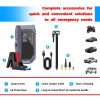 China 12000mAh Portable 6-in-1 Auto Battery Booster with 150PSI Air Pump and Flashlight for sale