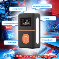 China Portable 2400A Peak Current Jump Starter with 150 PSI Air Compressor and 16000mAh Battery for Emergency Vehicle Charging for sale
